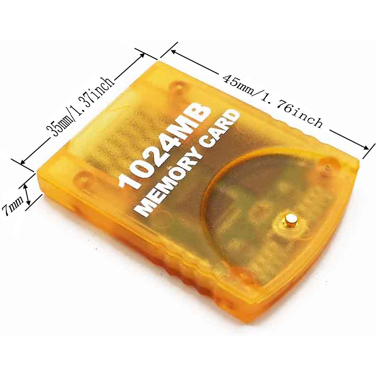 Aisicondan 1024MB(16344 Blocks) High Speed Gamecube Storage Save Game Memory Card Compatible for Nintendo Gamecube & Wii Console Accessory Kits -Yellow