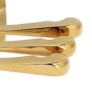 AXNOGAVH Swivel Towel Hook, Zinc Alloy Clothes Hanger with Triple Hooks for Office Bathroom Bedroom Kitchen (Gold)