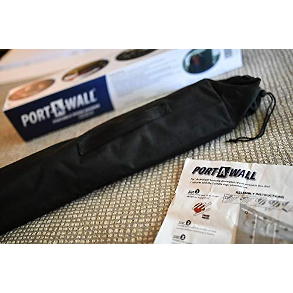 Portable Room Divider | Privacy Screen | Room Divider for Education, Clinics, Biometric Screenings, Health Screenings and Travel | No Tools Required | Dark Blue