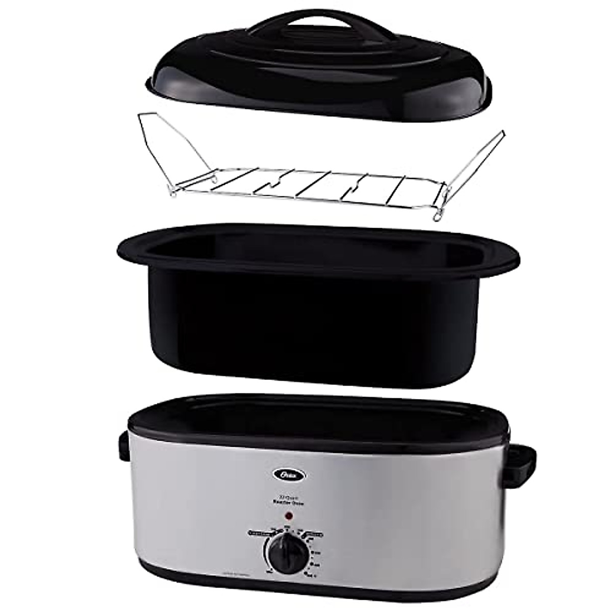 Oster Roaster Oven with Self-Basting Lid | 22 Qt, Stainless Steel