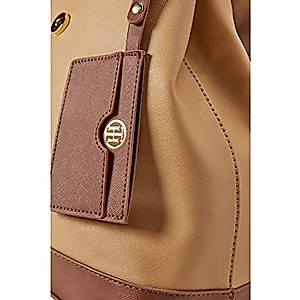 Tommy Hilfiger Gretta II Flap Backpack with Hangoff Saffiano PVC Tannin One Size