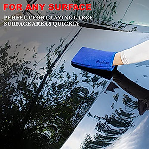 Paydaan Pack of 2 Clay Mitt for Car Detailing, Microfiber Clay Bar Mitt, Medium Grade Car Clay 150m x 220mm, Alternative Clay Towel Auto Detailing, Scratch-Free Paint-Safe