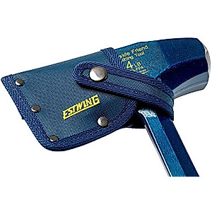 ESTWING Fireside Friend Axe - 14" Wood Splitting Maul with Forged Steel Construction & Shock Reduction Grip - E3-FF4, Blue