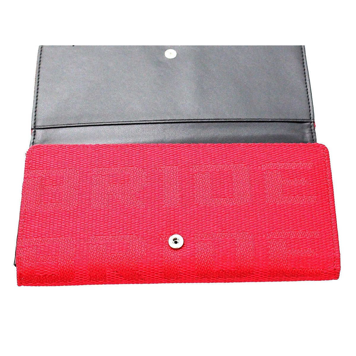 JDM WOMENS BRIDE RACING FABRIC TRIFOLD RED WALLET LEATHER GRADATION FEMALE+Key