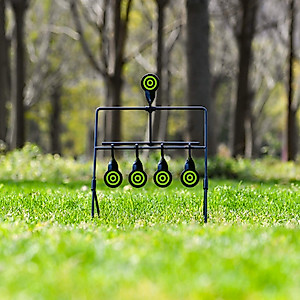 KNINE OUTDOORS Resetting Shooting Target Airgun Rimfire Pellet BB Gun Target, Rated for .22 .177 Caliber (Rimfire)