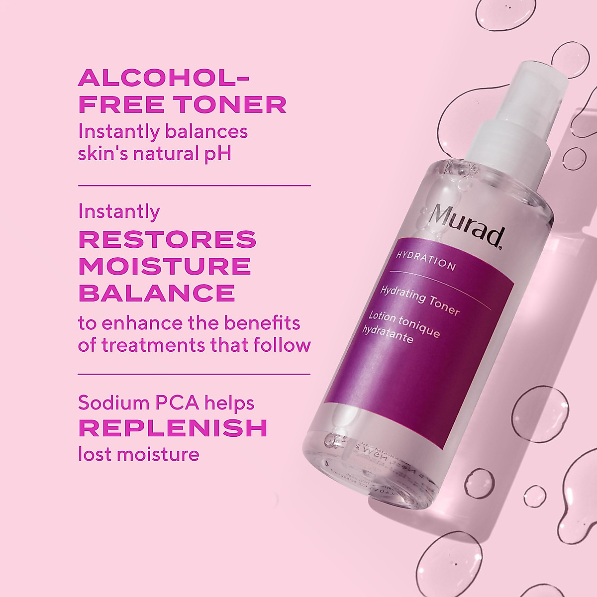 Murad Hydrating Toner - Hydration Alcohol-Free Facial Toner Mist Replenishes Moisture, 6 Fl Oz