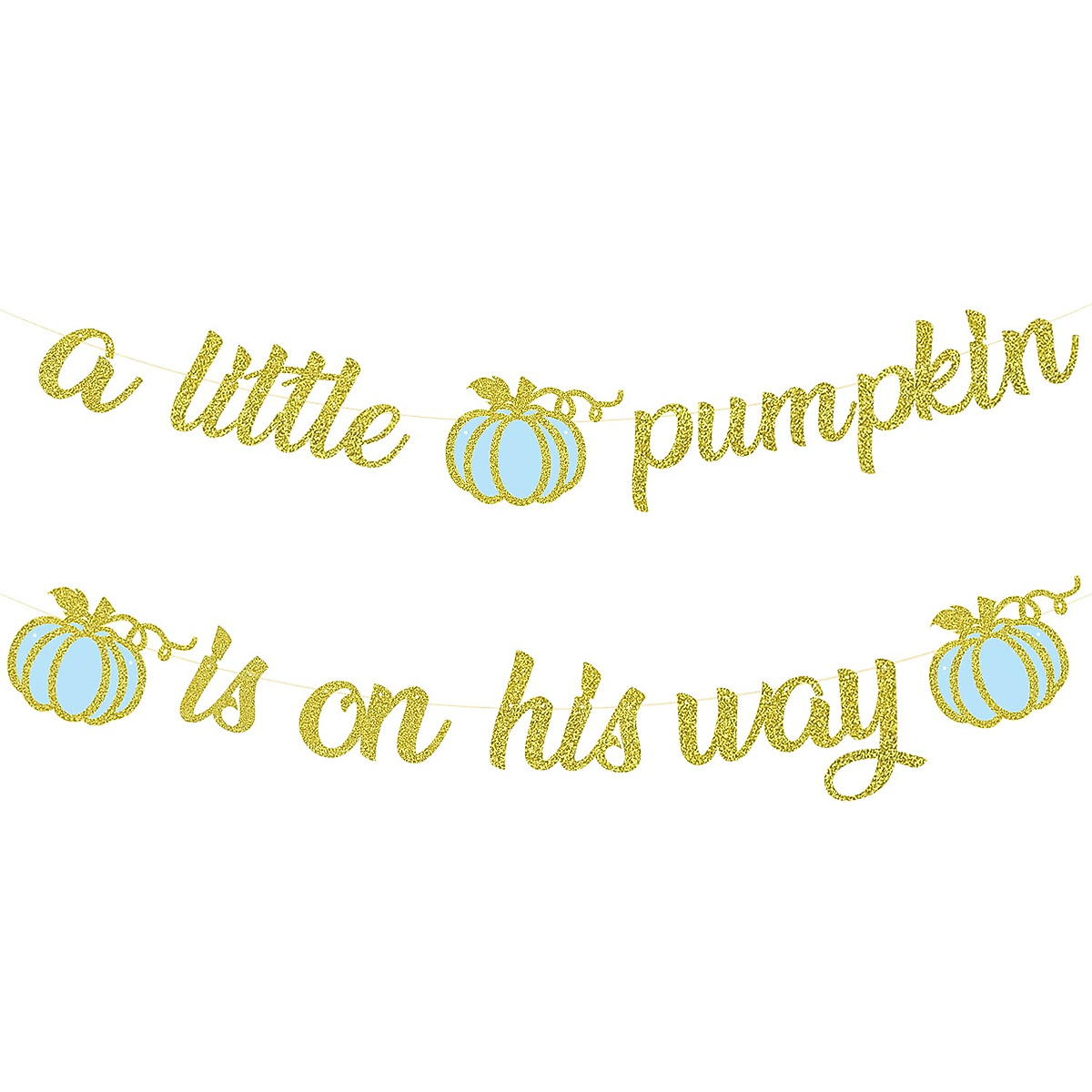 A Little Pumpkin is On His Way Banner,Little Pumpkin Banner,Little Pumpkin Baby Shower Decorations Boy,Pumpkin First Birthday Boy,Fall Baby Shower Decorations for Boy