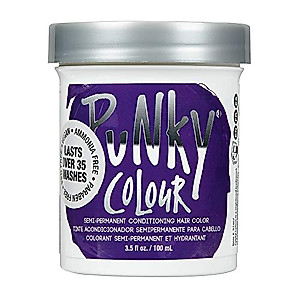 Punky Plum Semi Permanent Conditioning Hair Color, Vegan, PPD and Paraben Free, lasts up to 25 washes, 3.5oz