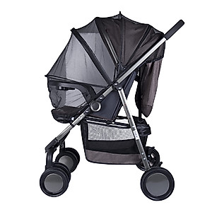 BIG ELEPHANT Mosquito Net Rain Cover Set for Stroller - Weather Shield Accessories Windproof Dustproof Baby Travel
