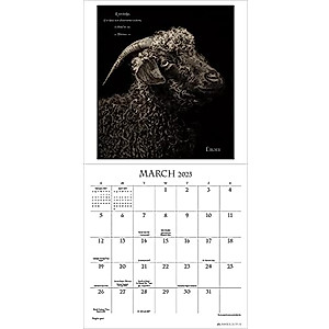 I Am Goat 2023 Wall Calendar: Animal Portrait Photography by Kevin Horan and Wisdom From Nature's Philosophers | 12" x 24" Open | Amber Lotus Publishing