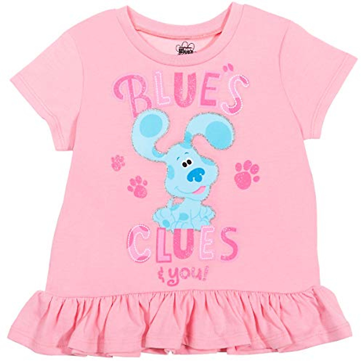 Nickelodeon Blue's Clues Toddler Girls Graphic T-Shirt French Terry Shorts Set Pink 2T
