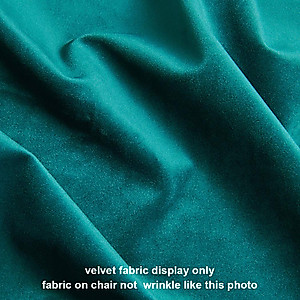 DUHOME Velvet Dining Chairs Set of 4,Mid Century Modern Dining Room Chairs with Metal Legs,Accent Chairs Side Chairs Reading Chairs for Living Room Kitchen Home Bedroom Vanity Atrovirens