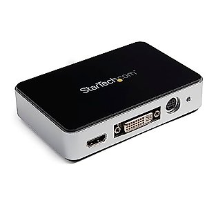 StarTech.com HDMI Video Capture Device - 1080p - 60fps Capture Card - USB Video Recorder - with HDMI DVI VGA, TAA (USB3HDCAP)