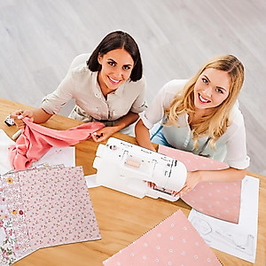 WISPAWS Fat Quarters Fabric Bundles, 10 Pcs 100% Cotton 18” x 20” (45cmx50cm) Precut Quilting Fabric Squares, Floral Prints Cotton Fabric Squares Quilting Supplies for Crafts Sewing Quilting (Pink II)