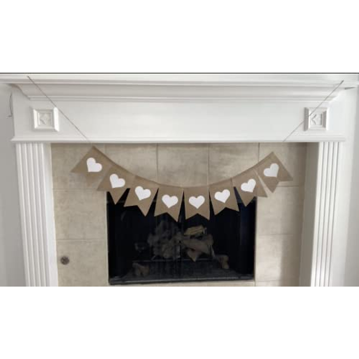 Shimmer Anna Shine Heart Burlap Banner Wedding Decorations Engagement Party Baby Shower Bridal Shower Birthday Party Supplies Valentines Day Anniversary Sign