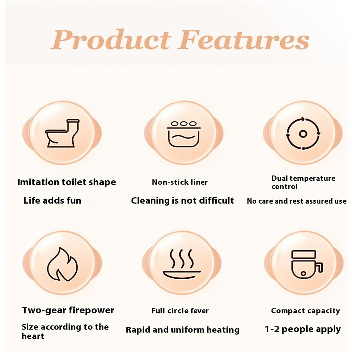 Funny Rice Cooker 6 Cup Non-Stick Multi Cooker Toilet-Shaped Electric Cooking Pot For Stir Fry, Steak, Noodles, Soup Portable Hot Pot For Dorm, Office, Travel