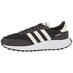 adidas Women's 70s Running Shoe, Black/Off White/Carbon, 7.5