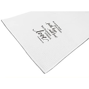 Christian Inspirational Kitchen Towels Dish Towels Hand Towels Bath Towels,and Now These Three Remain Bible Verse Towels for Kitchen Bathroom,Christian Gifts for Corinthian Women Teens Girls Mom Men