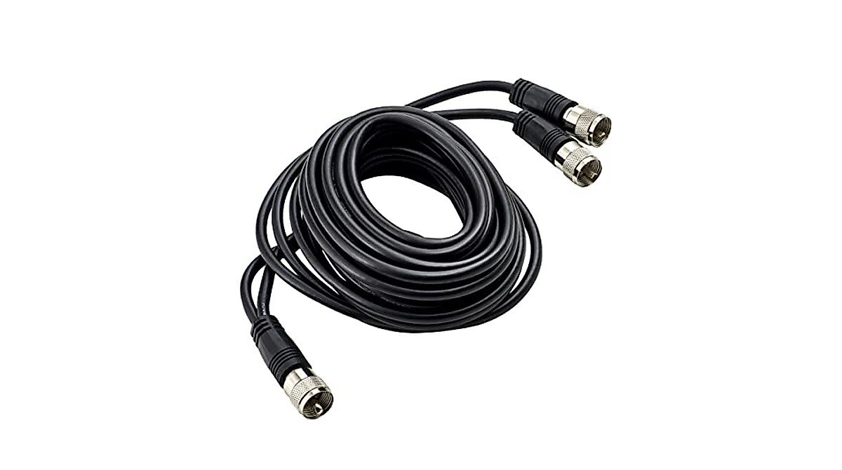 12' RoadPro Dual CB Antenna Co-Phase Cable - PL-259