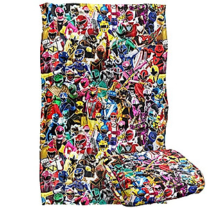 Trevco Power Rangers Crowd of Rangers Silky Touch Super Soft Throw Blanket 36" x 58"