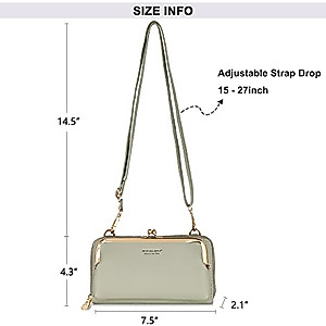 Montana West Small Crossbody Bag for Women Western Style Cellphone Purse Wallet Bag Travel Size With Strap MWC-121GN