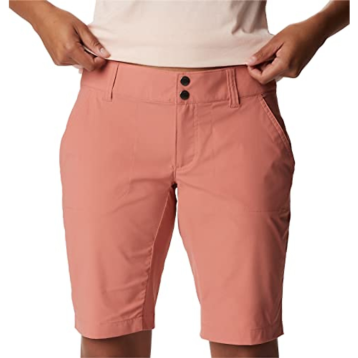 Columbia Women's Saturday Trail Long Short, Dark Coral, 12