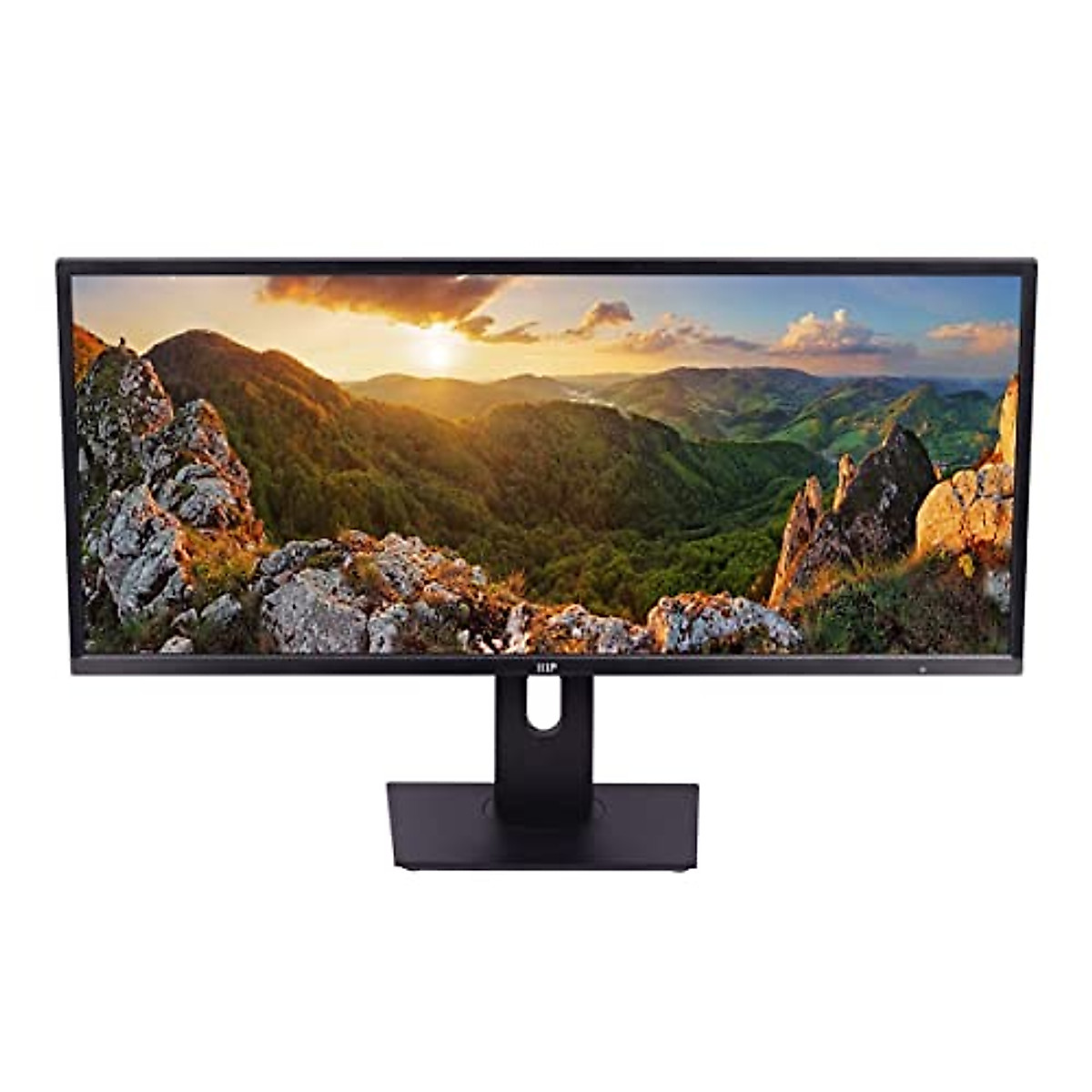Monoprice 34in CrystalPro UWQHD Monitor - 60Hz, HDMI, DisplayPort, Height Adjustable Stand, VA, 100x100 VESA, for Business and Gaming