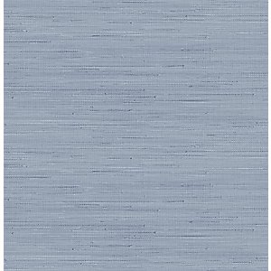 Classic Faux Grasscloth Peel and Stick Wallpaper, Mineral Blue