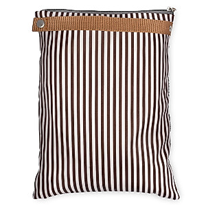 Parker Baby Cloth Diaper Wet Dry Bag - Waterproof Reusable Diaper Bag Accessory with Mesh Organizer and Zippered Pocket for Soiled or Wet Clothes, Diapers, Wipes, Swimsuits