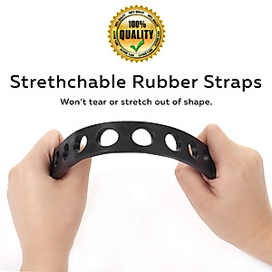 (6-Pack) Replacement Bike Rack Cradle Straps .49" Ladder-Style Strap Holes Compatible with Thule 1/2" Tab 534 Bike Rack Straps Replacement