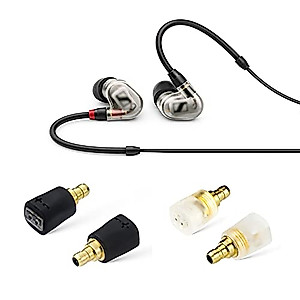 okcsc Adapters for Sennheiser IE400 Pro Earbuds Male to 2 Pin Cable Female Compatible for IE100 IE400 IE400 Pro IE500 Lossless Sound Quality Deliver for Earbuds One Pair of Headphone Converter Black