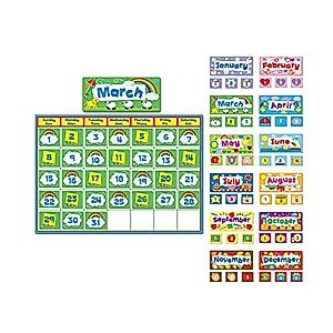 Carson Dellosa Calendar Set—Multicolor, Seasonal Kit With Monthly Headers, Days of the Week, Numbers, Seasons, Holidays, Bulletin Board Décor (415 pc)