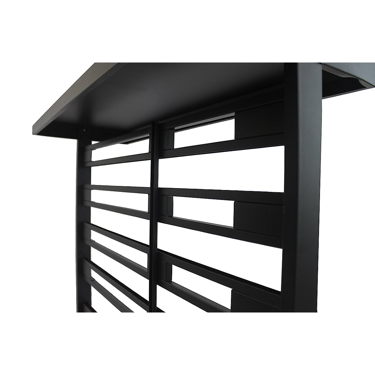 TRINITY Dual-Sided Mobile, Black Rolling Bin Rack 19.75 x 35.50 x 48.50 inches