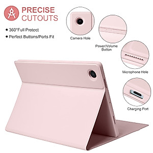 Backlit Keyboard Case for Galaxy Tab A8 10.5 Inch 2022, Detachable Wireless Keyboard, Protective Cover Case Compatible with Samsung Galaxy Tab A8 10.5" SM-X200 X205 X207 Tablet, Pink
