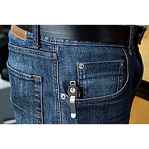 KeySmart Rugged - Multi-Tool Key Holder with Bottle Opener and Pocket Clip (up to 14 Keys, Black)