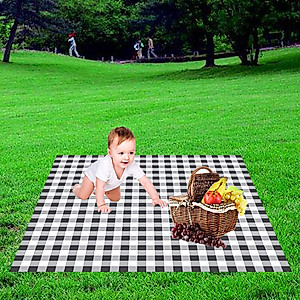 Baby Splat Floor Mat for Under High Chair/Arts/Crafts by CLCROBD, 51" Waterproof Anti-Slip Food Splash Spill Mess Mat, Washable Carpet Protector Mat and Table Cloth (Plaid)