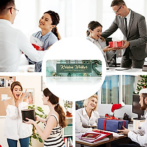 Personalized Premium Green Marble Acrylic Desk Name Plate, Office Decor for Women or Men Coworkers, Boss, Employee, Teacher