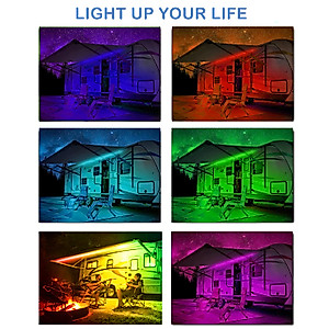 32.8Ft Boat Lights, Waterproof Led Strip Lights, 20 Colors Changing Boat Accessories with Remote, 12V Flexible RGB Lights for Boat Sailboat Kayak Fishing RV Awning Lights
