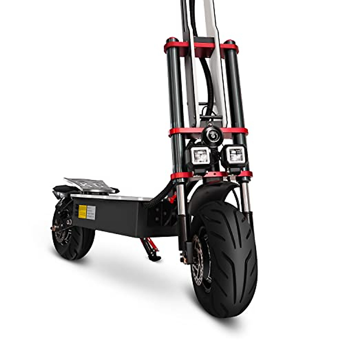 Tumotcy Electric Scooter Adult 5600w Dual Motor, Max Speed 50MPH Range 70 Miles, 12 Inch Street Tires Commuter Dual Suspension E-Scooter with Seat