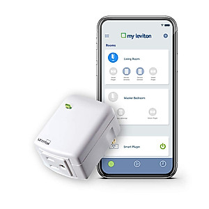 Leviton DW15A-1BW Decora Smart Wi-Fi Plug-in Outlet, Works with Amazon Alexa, No Hub Required