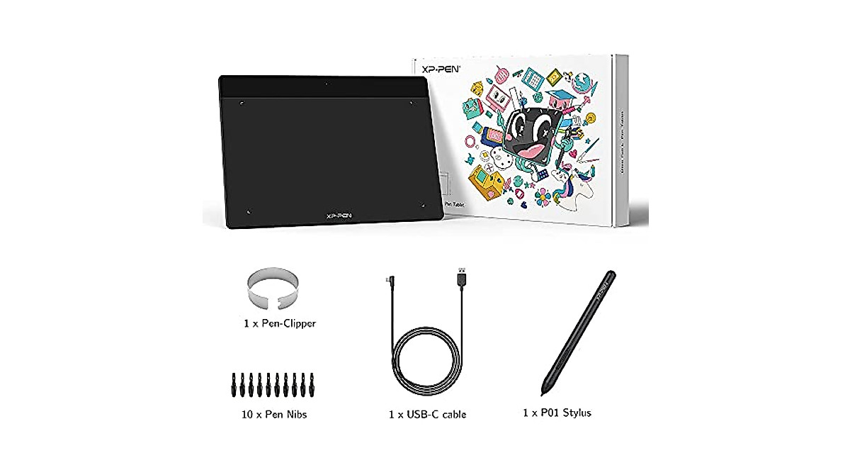 XPPen Deco Fun L Graphic Drawing Tablets 10x6 Inches Digital Drawing Pad Art Tablet with 8192 ...