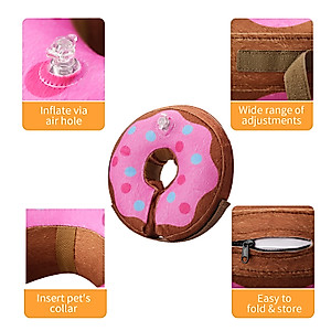 Inflatable Cone Collar for Dogs and Cats - Soft Pet Recovery Collar Does Not Block Vision E-Collar (Small, Pink)