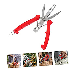 YARNOW 1pc Double Edge Picking Scissors Handheld Pruners Plant Tree Branch Cutter Gardening Hand Pruner Gardening Shears Plant Tree Pruning Shears Stainless Steel Branch Shears Abs