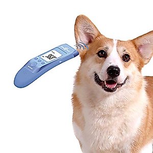 MINDPET-MED Fast Clinical Pet Thermometer for Dogs, Cats, Animals with 3 Switchable Modes (Body, Object Surface Temp,Room), Body Modes accurately Measures pet Ear Temperature, C/F Switchable