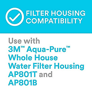 Aqua-Pure AP800 Series Whole House Replacement Water Filter Drop-in Cartridge AP817, Large Capacity, for use with AP801 Systems (Granular Activated Carbon)