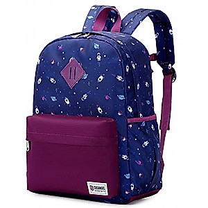 Cusangel Kids Backpack, Durable Cute Multi Compartment Toddler Preschool Elenemtary Primary Backpack for Boys and Girls(Purple Blue)