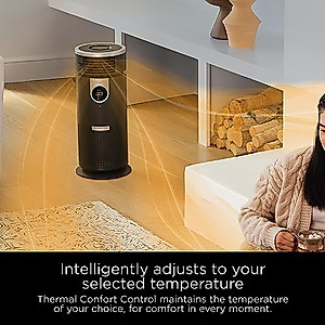 Shark HC452 3-in-1 Clean Sense Air Purifier, Heater & Fan, HEPA Filter, 500 Sq Ft, Oscillating, Small Room, Bedroom, Office, Captures 99.98% of Particles for Clean Air, Dust, Smoke & Allergens, Grey