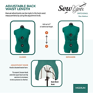 Dritz Sew You Adjustable Dress Form, Medium