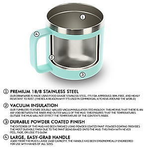 Teacher Appreciation Gifts for Women - Coffee Tumbler Mug for Teachers - Unique Gift Cup for Teaching, Birthday, Thank You, Best Friend, Coworker, Colleague, Her, Must Haves, Travel - 14oz (Mint)