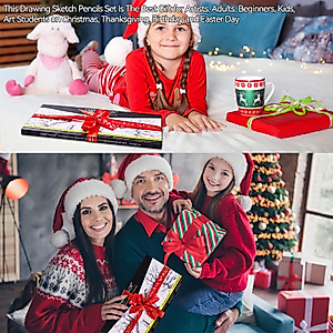 MARTCOLOR Drawing Sketching Pencils Set, 34 Pieces Pro Art Pencil Kit - Graphite Pencils (14B-4H), Charcoal Pencils, Charcoal Sticks, Artist Pencils for Beginners & Pro Artists